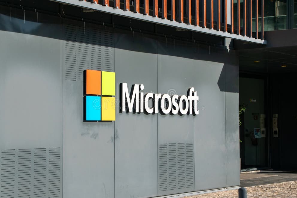 Microsoft Logo and Text Sign of Microsoft Office Editorial Photo ...