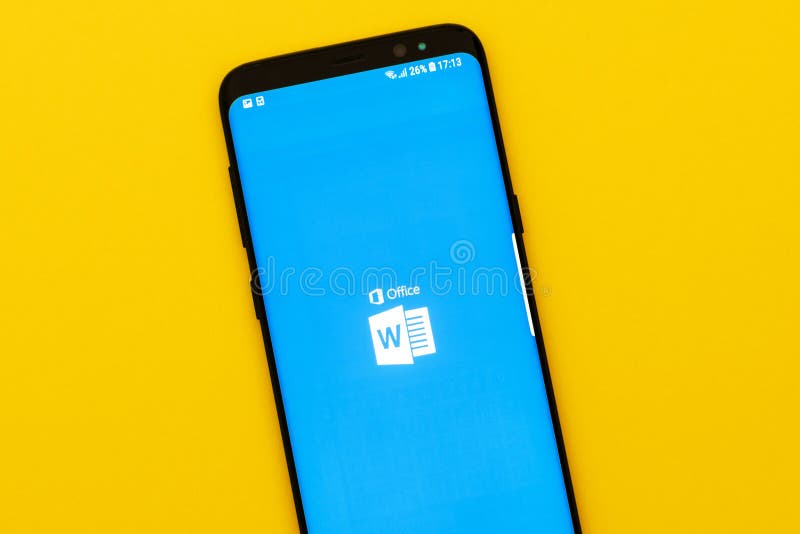 Microsoft Office Excel Application Running on Modern Smartphone ...