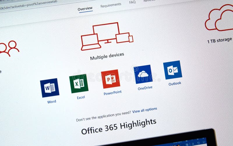 MIcrosoft Office 365 icons editorial image. Image of company - 136326335