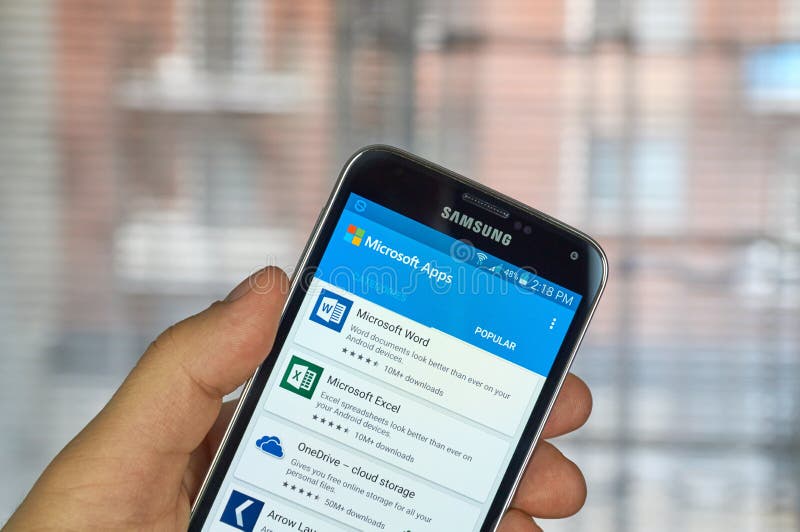 Microsoft Office Mobile Applications Editorial Stock Image - Image of ...