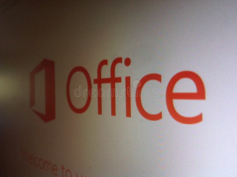 Microsoft Office Name and Logo on Computer Screen Editorial Photo ...