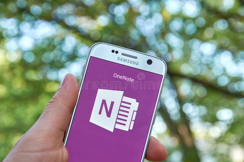 Microsoft Office OneNote App Editorial Stock Photo - Image of mobile ...