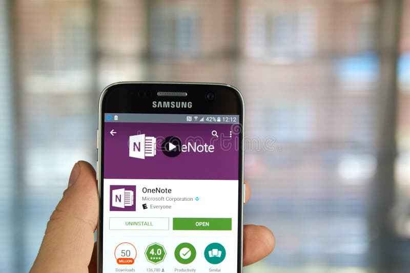 Microsoft Office OneNote App Editorial Photography - Image of online ...