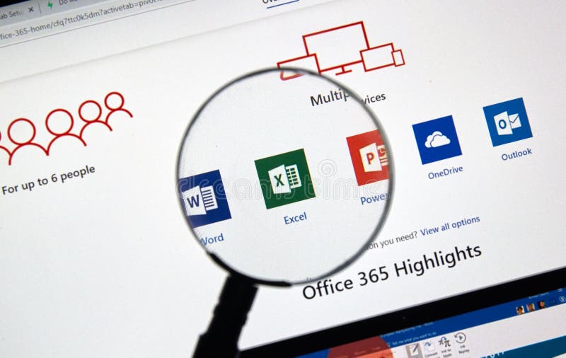 Microsoft Office 365-software Redactionele Afbeelding - Image of ...