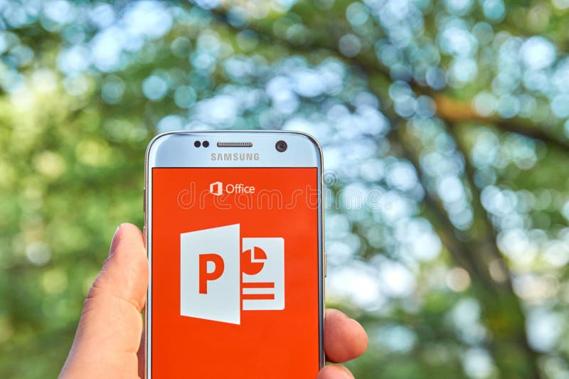Microsoft Office PowerPoint App Editorial Image - Image of online, home ...