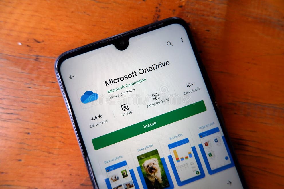 Microsoft One Drive Cloud Storage Editorial Stock Image - Image of ...