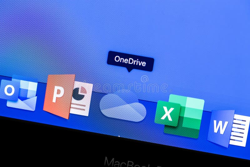 Microsoft OneDrive App on the Display Editorial Photo - Image of ...