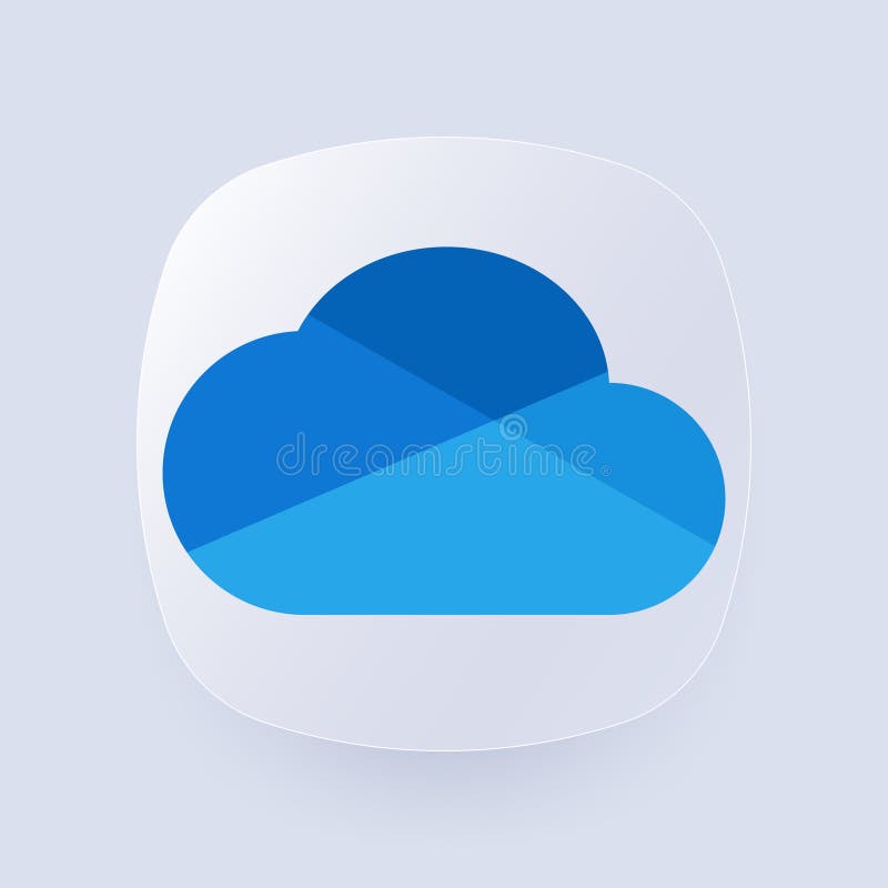 Microsoft OneDrive Logo. Cloud Storage. Microsoft Office 365 Logotype ...