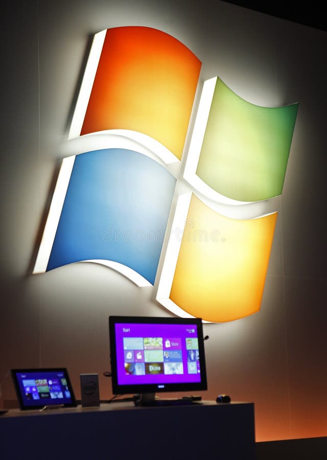 Microsoft Previews Window 8 Editorial Stock Image - Image of computer ...