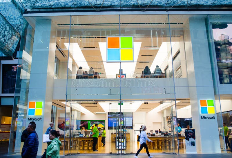 Microsoft Store in the Center Point of Sydney. Editorial Stock Image ...