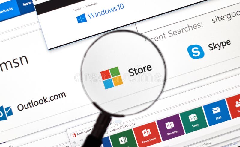 Microsoft store online. editorial photo. Image of data - 67182741