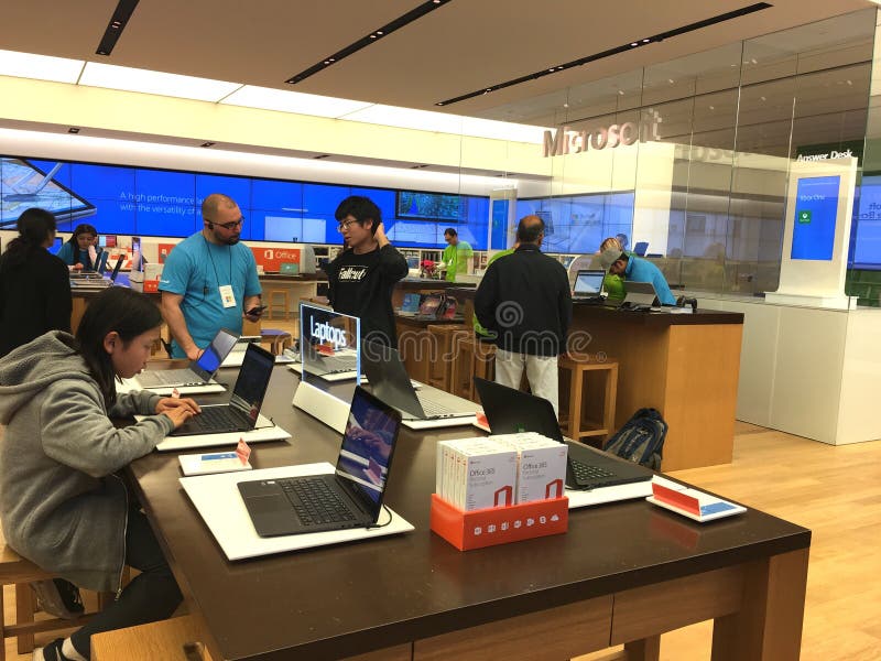 Microsoft Store editorial stock image. Image of demo - 65849554