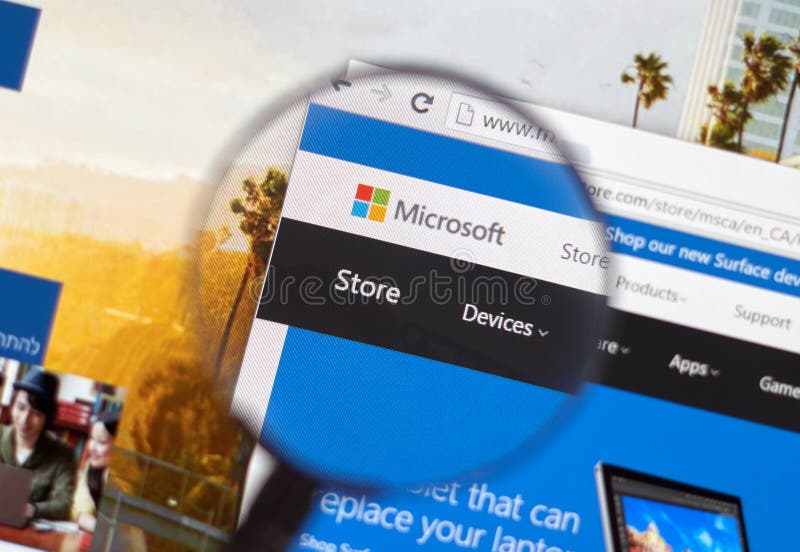 Microsoft Store on the Web. Editorial Stock Image - Image of office ...