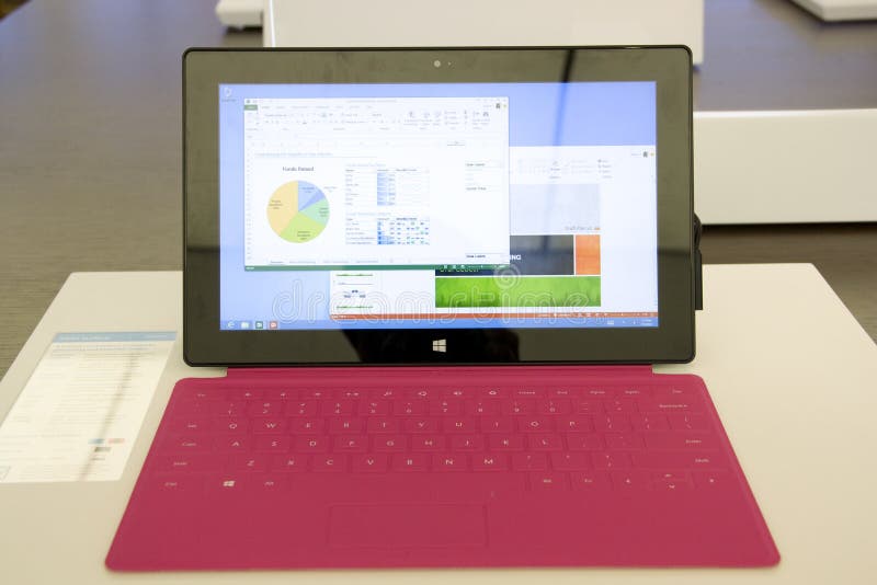 Microsoft Surface in Microsoft Store Editorial Photography - Image of ...