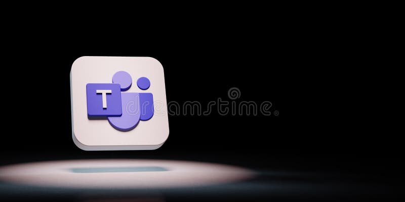 Microsoft Teams Logo Spotlighted on Black Background Editorial Stock ...