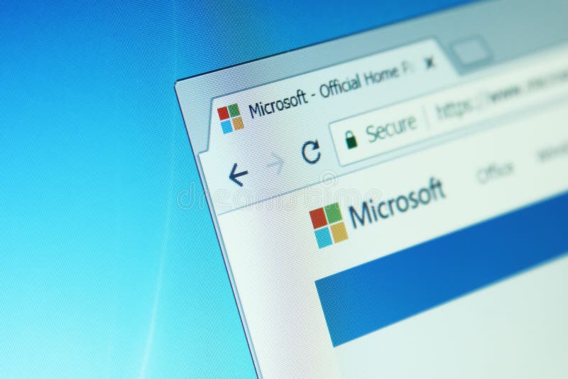 Microsoft website editorial stock image. Image of software - 124900064