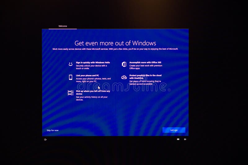 Microsoft Windows PC Computer during the Update of the OS Operating ...