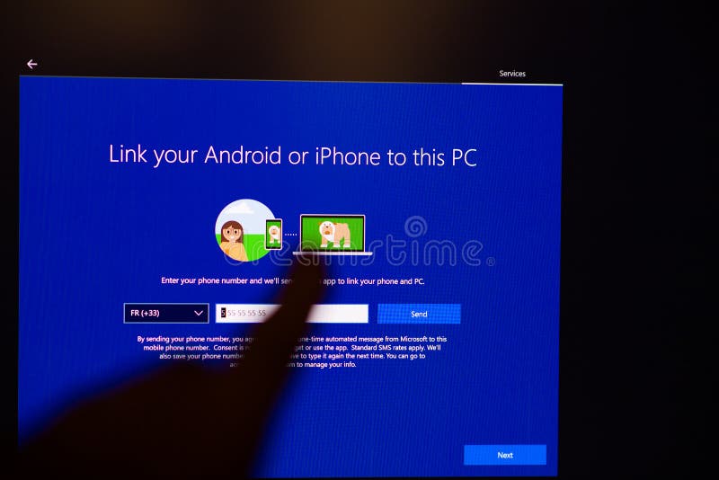 Microsoft Windows PC Computer during the Update of the OS Operating ...