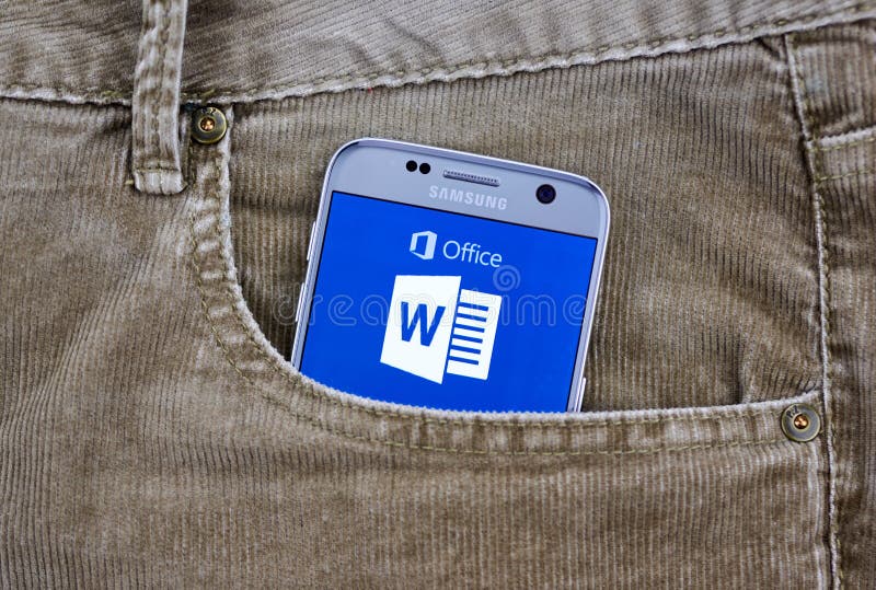 Microsoft Word Android Application Editorial Stock Photo - Image of ...