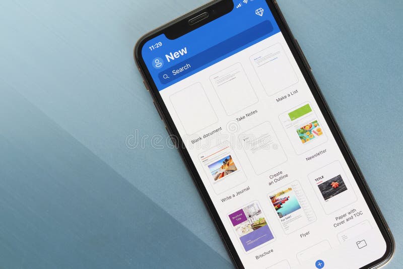 Microsoft Word on Computer Screen and Microsoft Word Logo on Smartphone ...