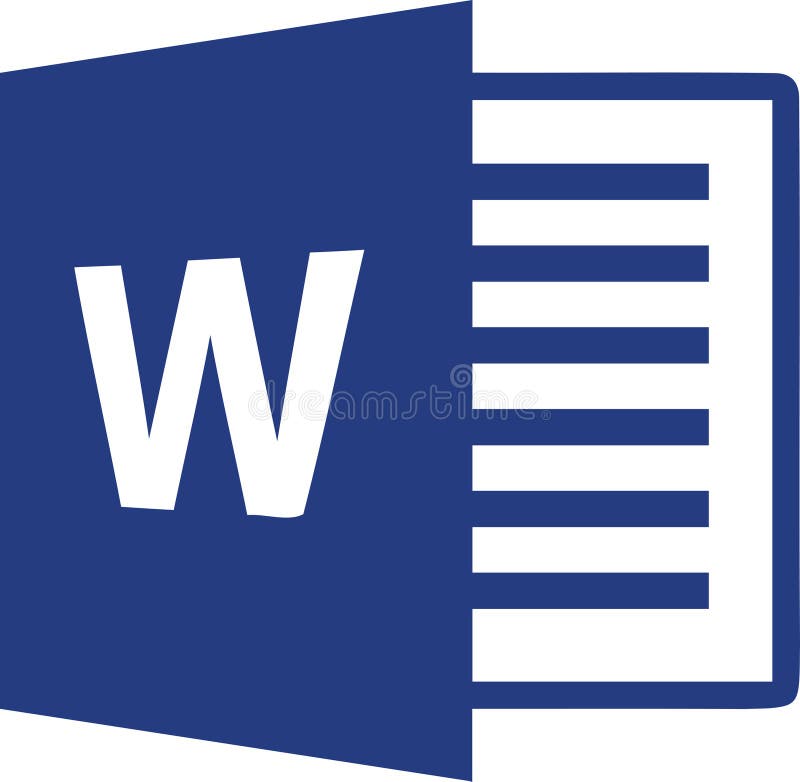 Microsoft Word Blue Symbol Sign, Word Application Editorial Image ...