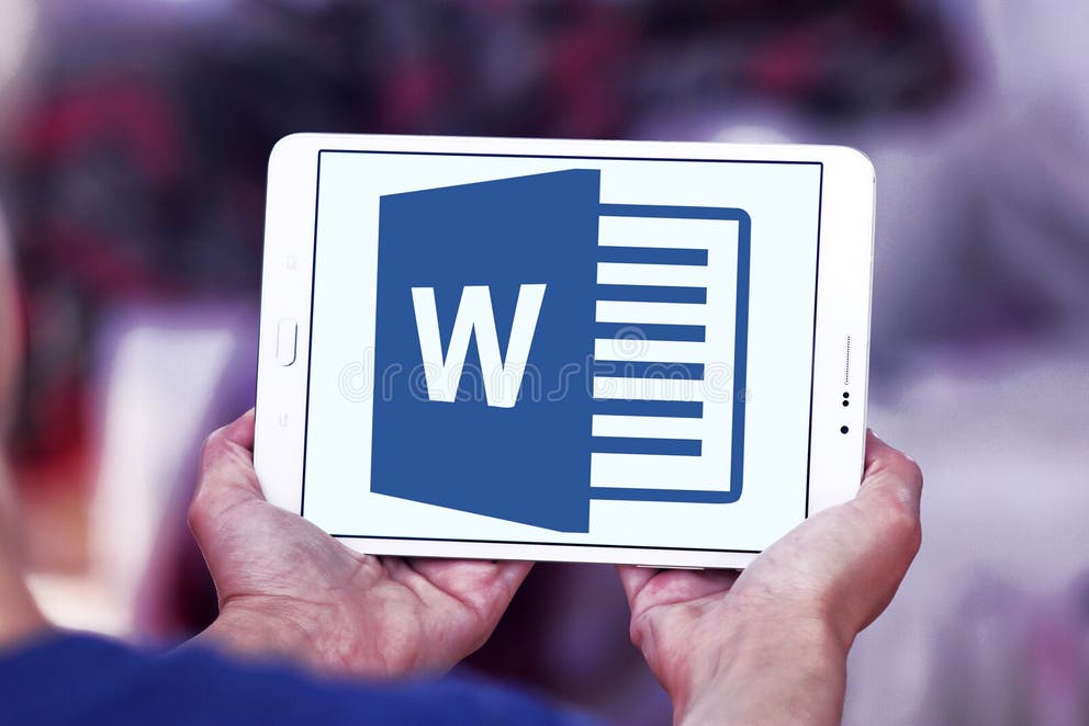 Microsoft word logo editorial stock photo. Image of note - 95593748