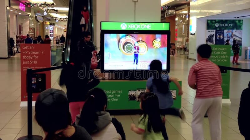 Microsoft Xbox Demonstrates Dance Game Stock Video - Video of ...
