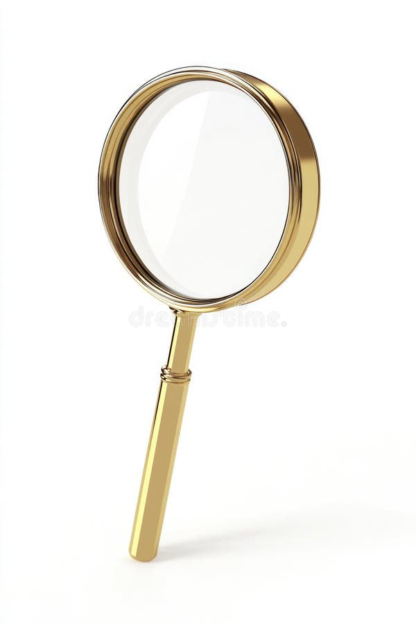 Microstock - Gold Detective Magnifying Glass Stock Image - Image of ...