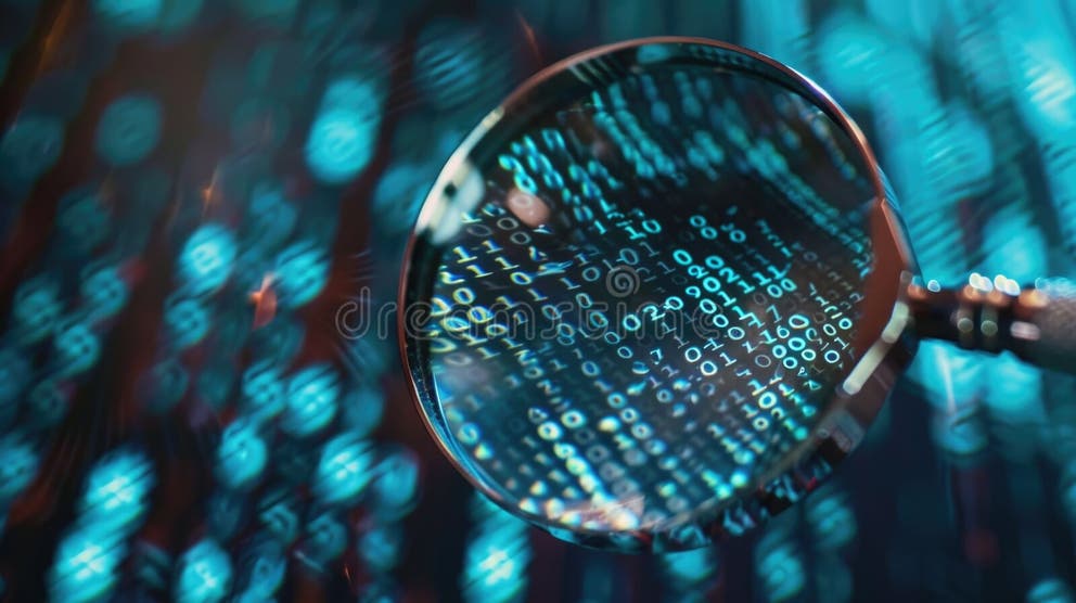 Microstock Image with Searching Glasses Stock Photo - Image of tech ...