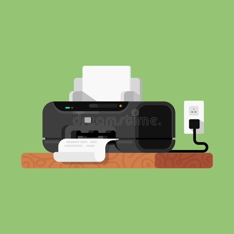 Flat Illustration of Home Printer Vector Icon for Web Design Stock ...