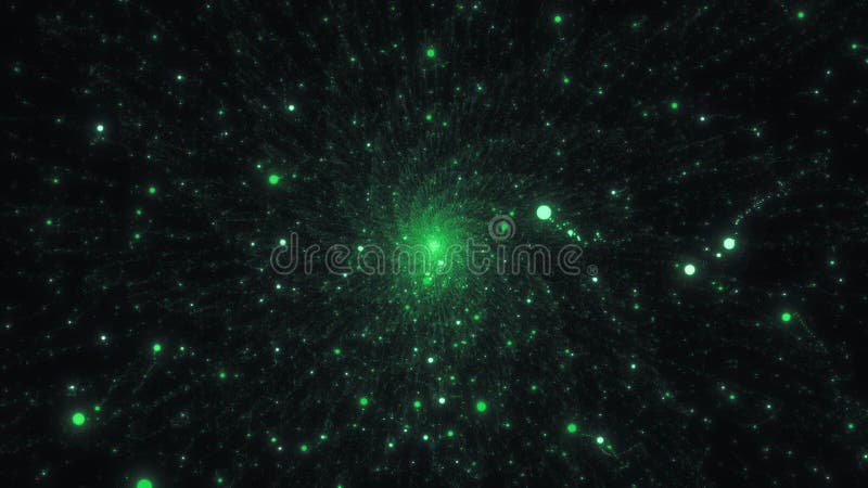 Microverse with Lots of Particles Flowing Around and Spiral Pattern in ...