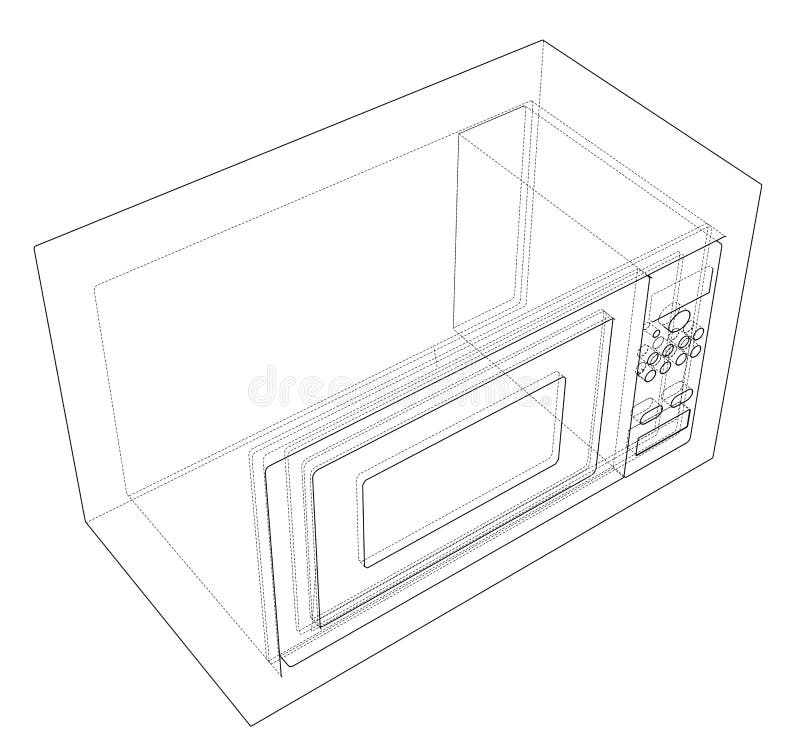 Microwave concept. Vector stock vector. Illustration of kitchen - 117115025