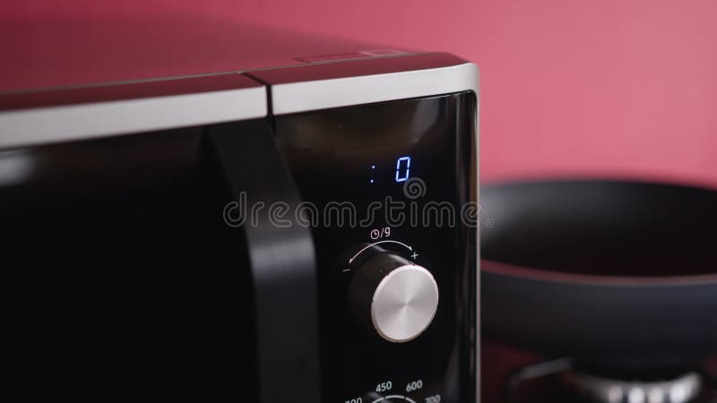 Microwave Control Panel, Screen Timer Counts Down the Remaining Cooking ...