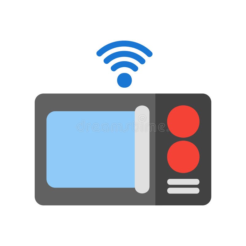 Microwave in Flat Style about Internet of Things for Any Projects Stock ...