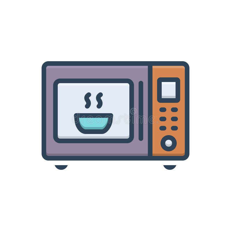 Color Illustration Icon for Microwave, Oven and Electronic Stock ...