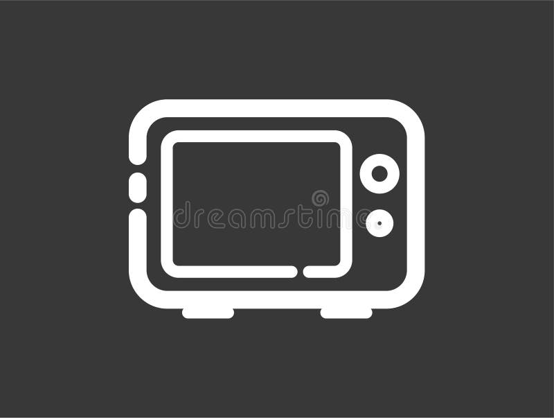 Microwave Vector Icon Sign Symbol Stock Vector - Illustration of ...