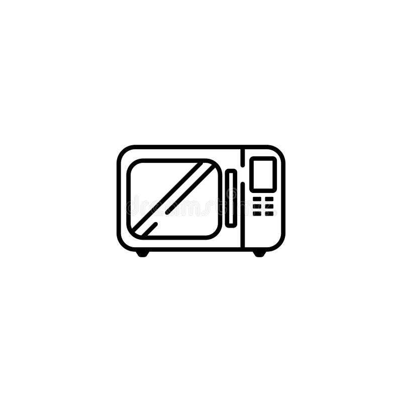 Microwave icon stock vector. Illustration of metal, microwave - 252995587