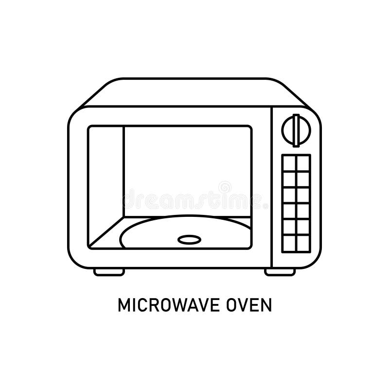 Microwave. Isolated Flat Vector Illustration of Kitchen Appliances ...