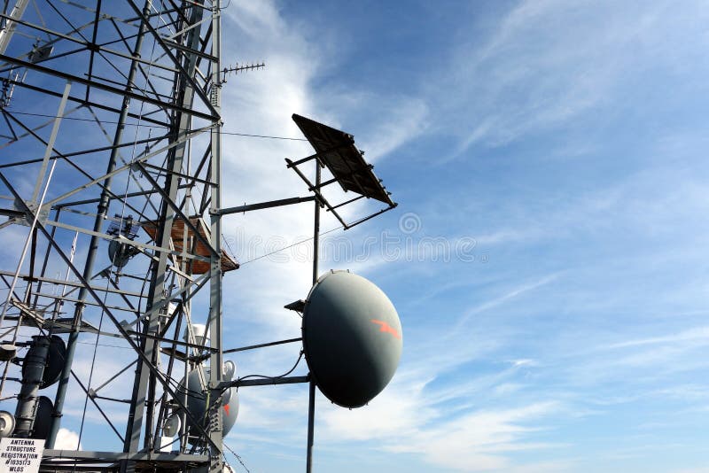 A Microwave Link on a Mountain in Virginia Editorial Image - Image of ...