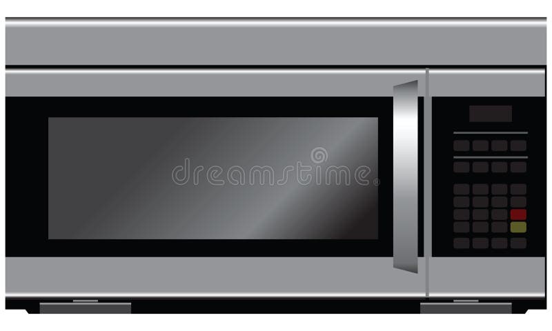 Microwave stock illustration. Illustration of steel, grey - 20963174