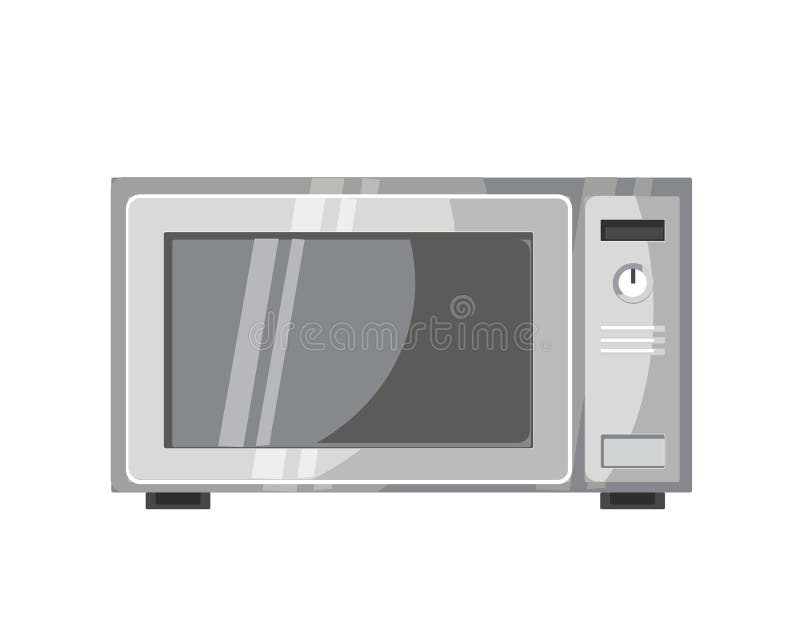 Microwave Oven. Background Illustration Closed. Vector Realistic Style ...
