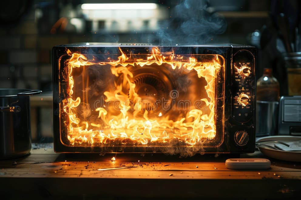 Microwave Oven Burns Due To Breakdown or Short Circuit Stock Photo ...