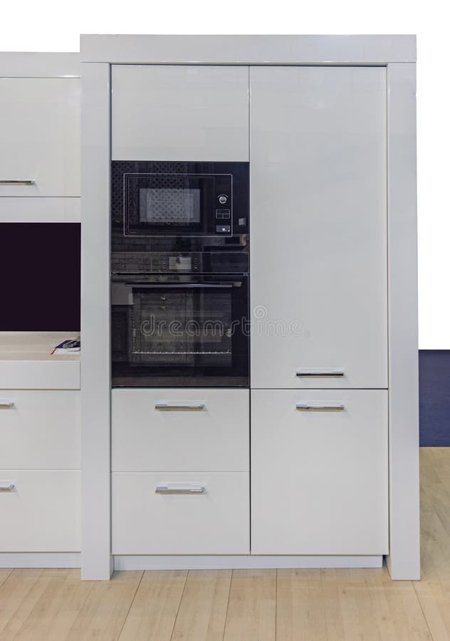 Microwave Oven Cabinet stock photo. Image of kitchen - 262738434