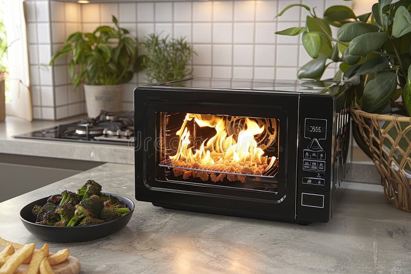 Microwave Oven Damage from Breakdown or Short Circuit Leads To Burning ...