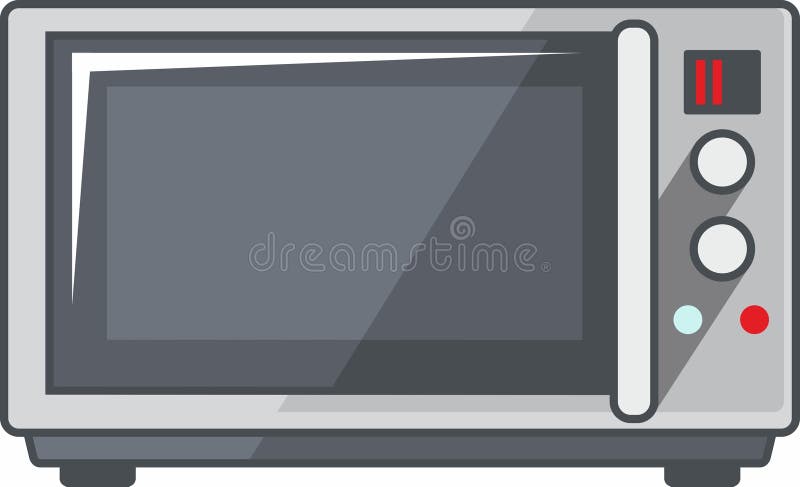 Microwave Oven Icon in Flat Style. Vector Illustration Stock Vector ...