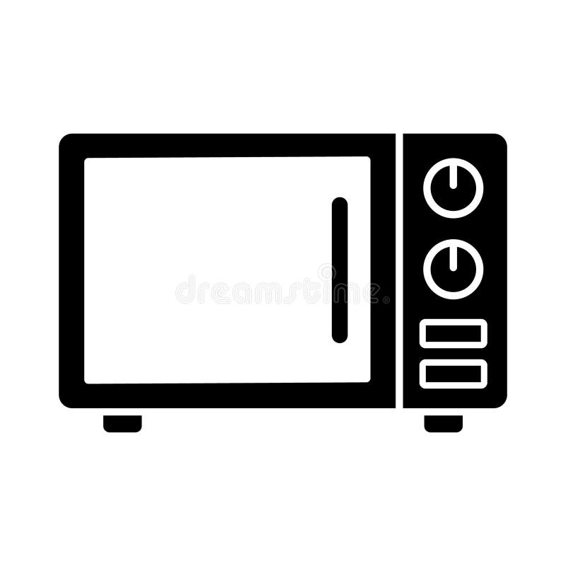 Microwave Oven Icon in Flat Style. Stock Vector - Illustration of electrical, equipment: 334813904