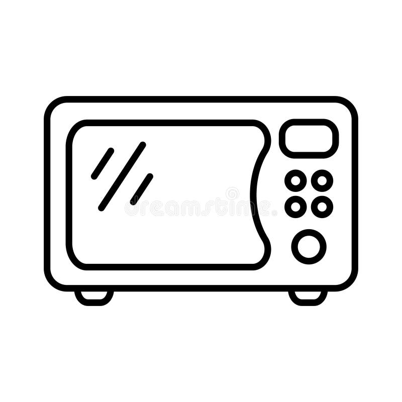 Microwave Oven Icon. Kitchen Appliance Icon. Simple Microwave Oven Icon. Stock Vector ...