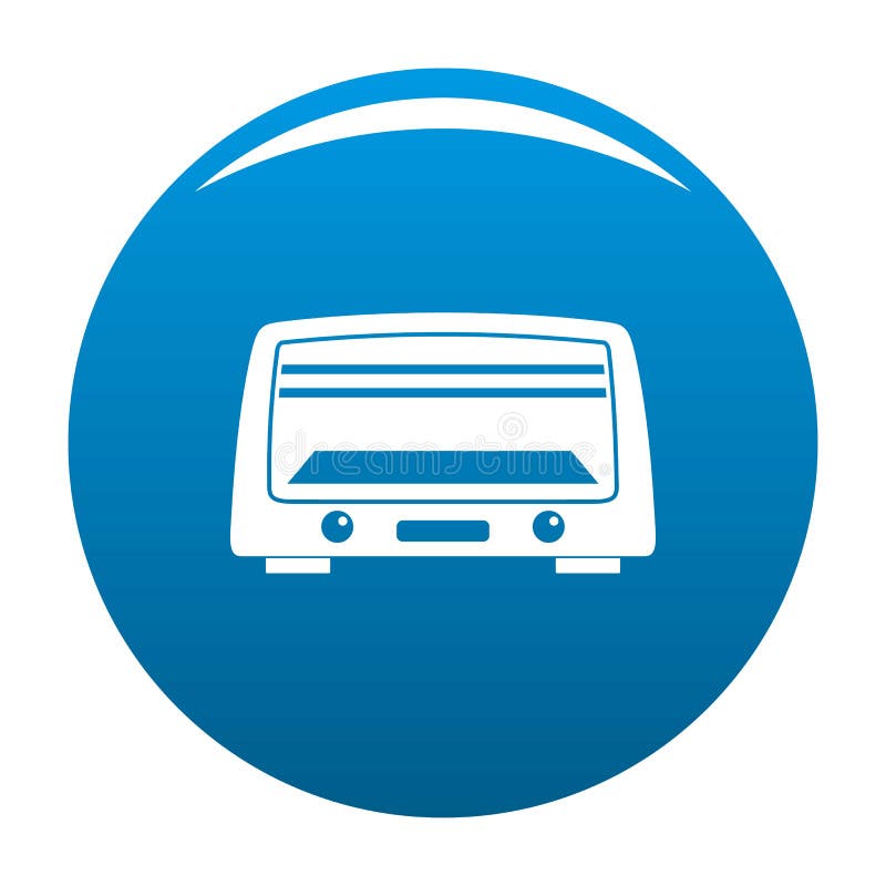 Microwave Oven Icon Vector Blue Stock Vector - Illustration of ...