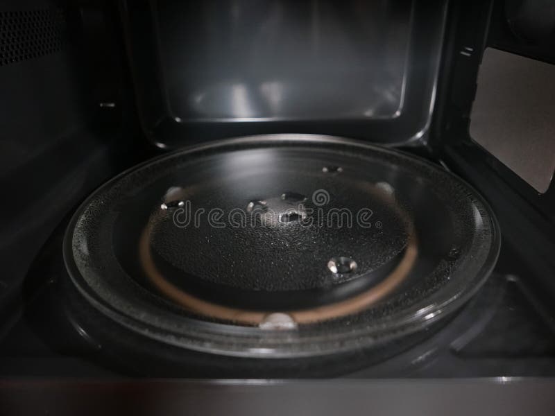 Microwave oven interior stock image. Image of gray, nutrition - 389301607