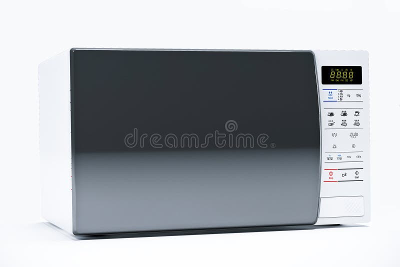 Microwave Oven Isolated on Background Stock Illustration - Illustration ...